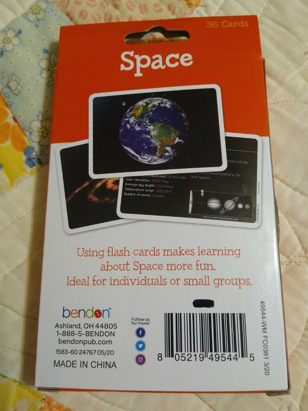 Flash Cards, Space 🌓 Brand: Bendon 36 Cards Learning Fun! Free shipping ...