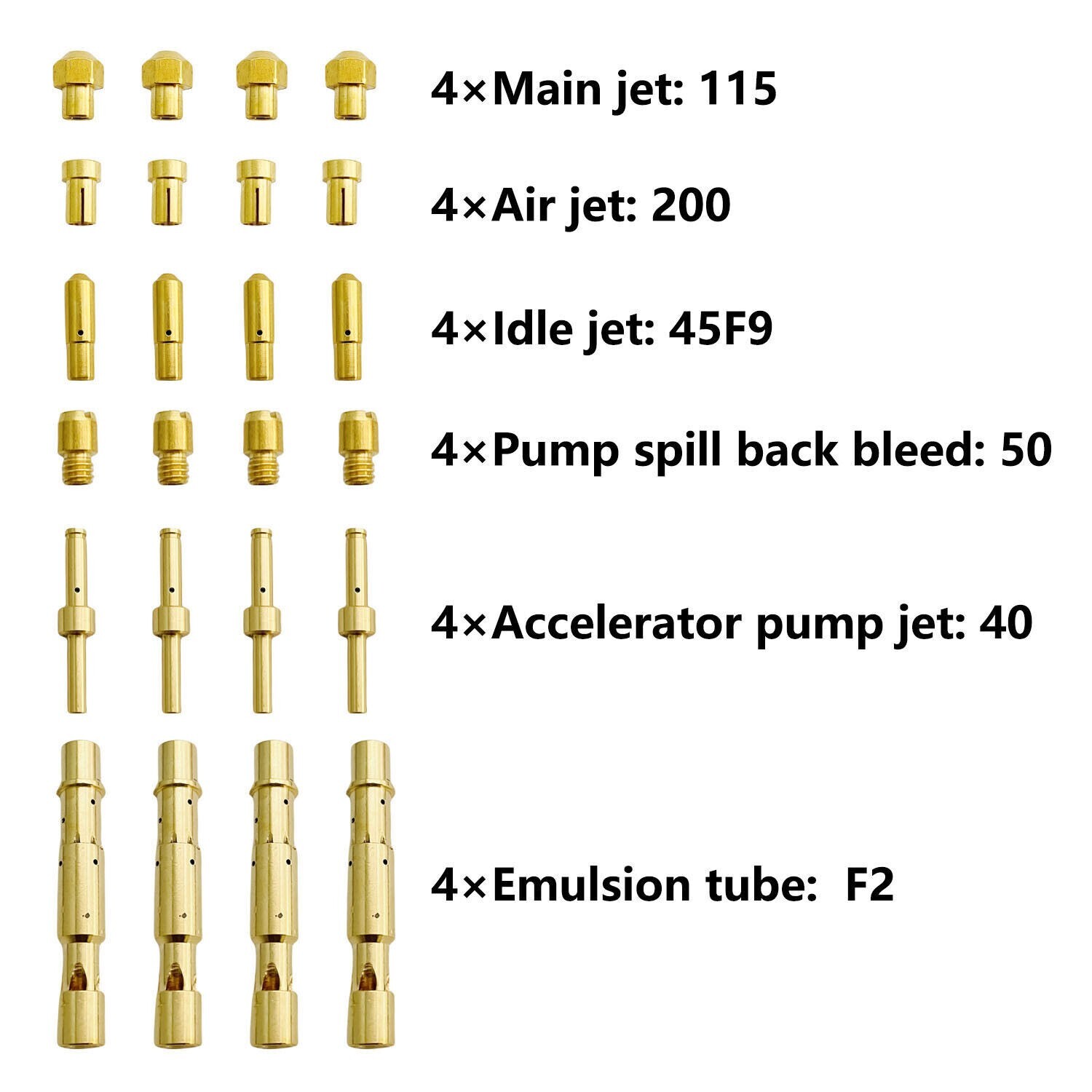For Weber 40 DCOE carburetor Complete Set standard native jetting Kit ...