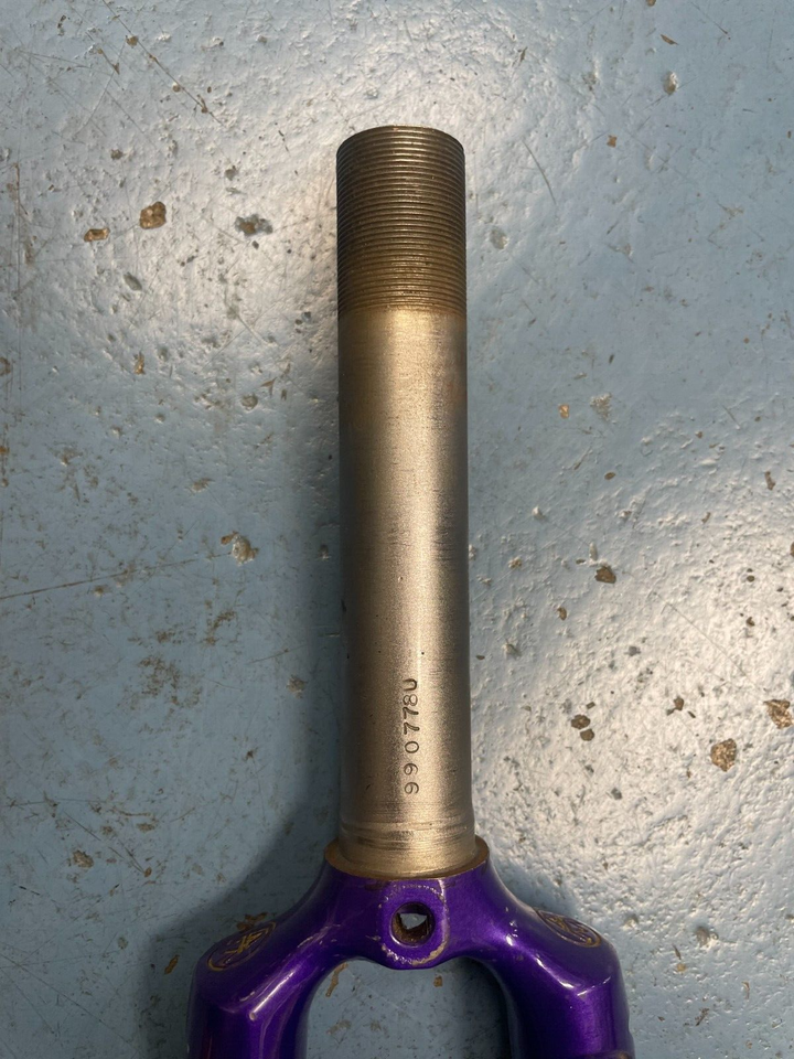 Mondonico road bike fork lugged chromoly purple 1 inch threaded steerer ...