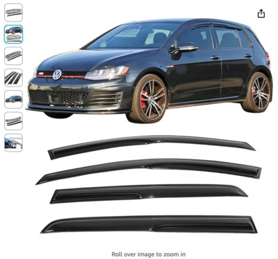 Fits 15-19 Volkswagen Golf MK7 Window Visors Rain Sun Guard Vent | eBay