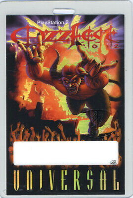 OZZFEST 2002 LAMINATED BACKSTAGE PASS ROB ZOMBIE SOAD OZZY OSBOURNE | eBay