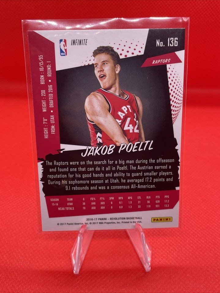 2016-17 Panini Revolution JAKOB POELTL Infinite Rookie Card RC #136 ...