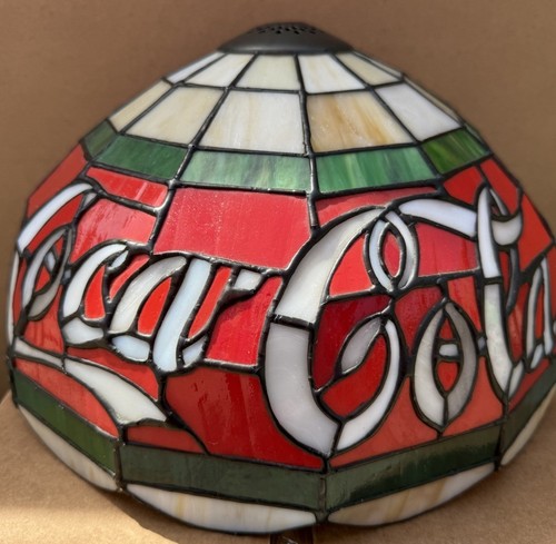 Authentic Vintage, Antique VTG Coca-Cola Tiffany Lamp Shade Stained ...