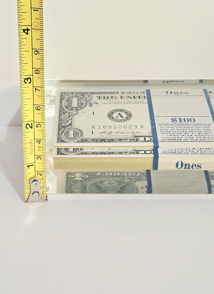 Vintage Lucite Paperweight $100 US One Dollar 1969 Series A Bills ...