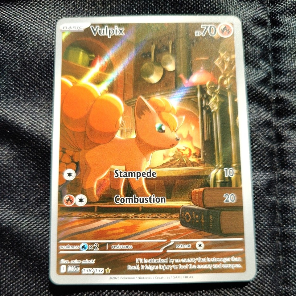 TWO Vulpix Illustration Rare Pokemon Mega Evolution # 138 Near Mint ...