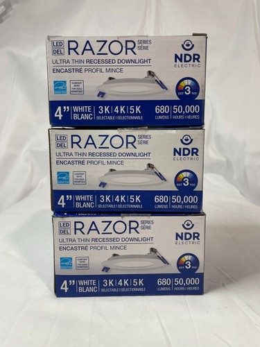NDR RAZOR ULTRA THIN RECESSED DOWNLIGHT RZR-CCT-400-WH, 4" (3K,4K,5K ...