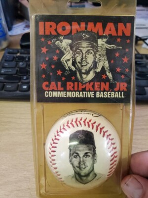 Vintage 1990's Cal Ripken Jr. Commemorative Baseball Ironman Record New ...