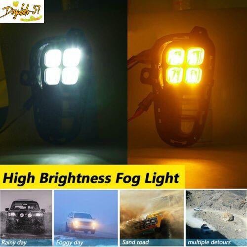 For KIA Rio 2018-20 4 Eyes LED Daytime Running Fog Light DRL w/ Wire ...