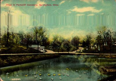 Vintage postcard Scenic View at Ferncliff Cemetery Springfield Ohio | eBay