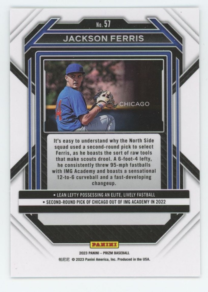 2023 Panini Prizm Jackson Ferris Chicago Cubs #57 | eBay