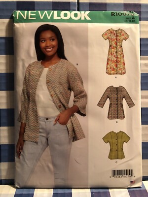 Simplicity Pattern #R10079 Misses Jacket Dress Top Button Front Size 10 ...