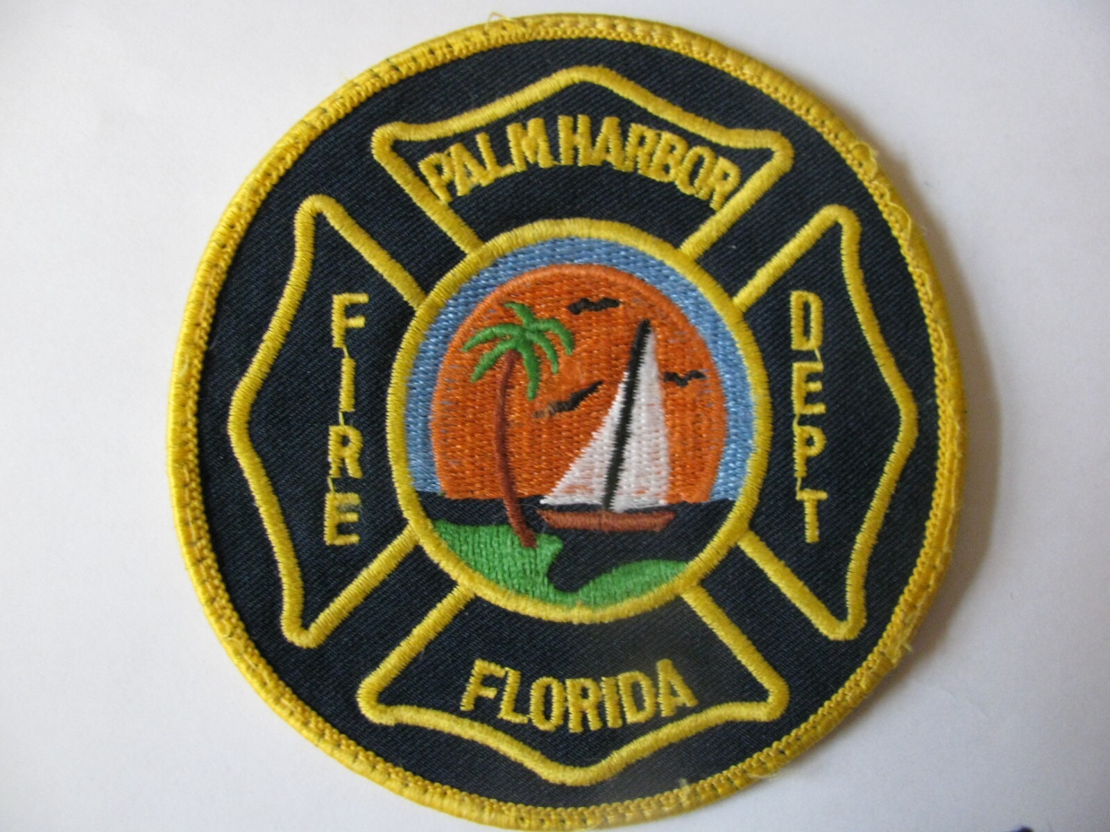 FLORIDA FL - Palm Harbor EMT Fire Rescue Dept Patch Sew On 3.75” Rare ...