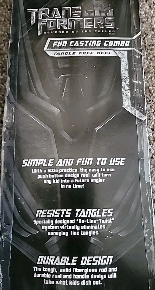 Bimini Bay Kids Fishing Pole TRANSFORMERS Rod & Tangle Free Casting ...