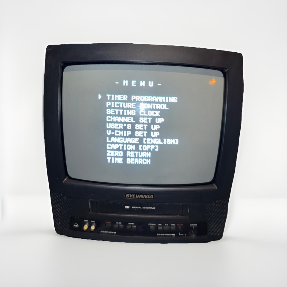 Sylvania SRC2213B 13” Color TV VCR Combo Retro Gaming VHS Player TESTED ...