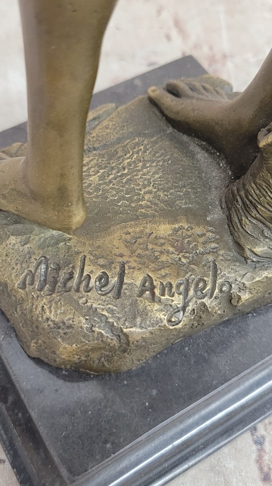 Signed Michael Angelo David Nude Male Bronze Sculpture Figurine Figure Statue NR | eBay