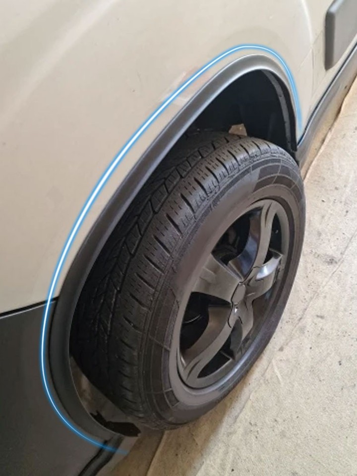 2Pcs Car Splash Guard Fender Flares Extension Wheel Eyebrow Moulding ...