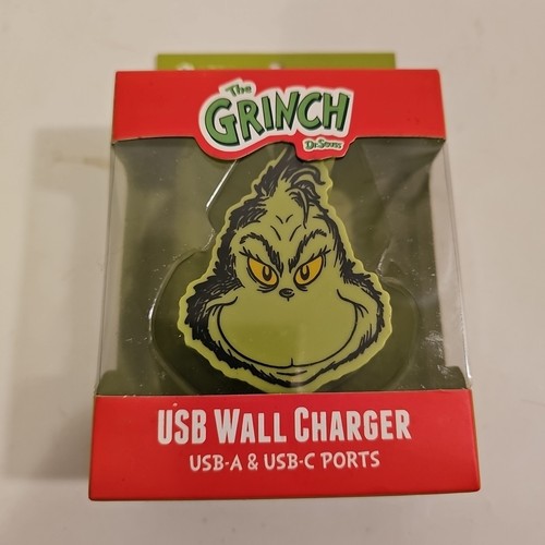 DR SEUSS THE GRINCH USB WALL CHARGER, USB-A & USB-C PORTS NEW | eBay