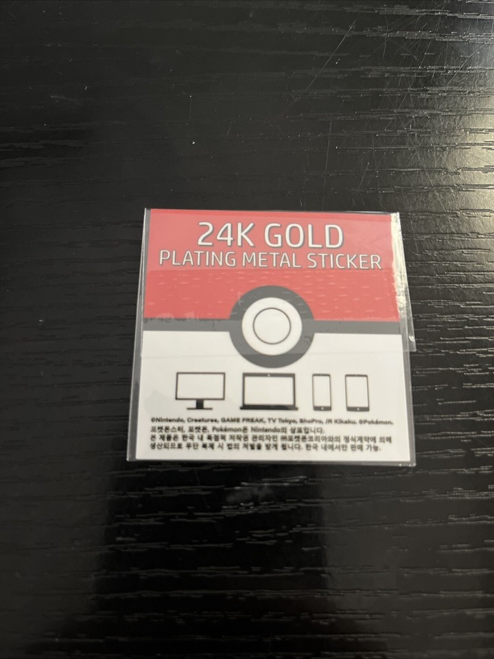 Dratini 24k Gold Plated Pokemon Sticker Korean Striking Popping Candy ...