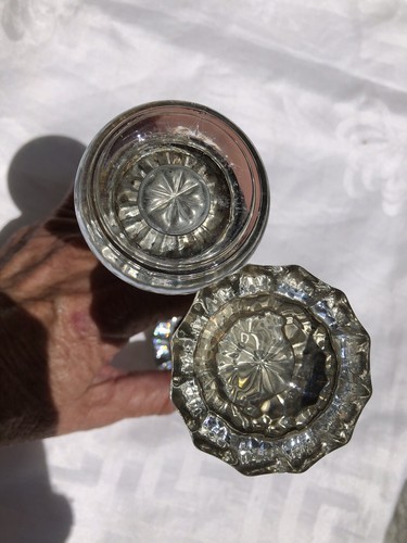 Vintage~Antique Glass Door Knobs Dexter (?) & 12 Point 2 Sets Renovate DIY | eBay