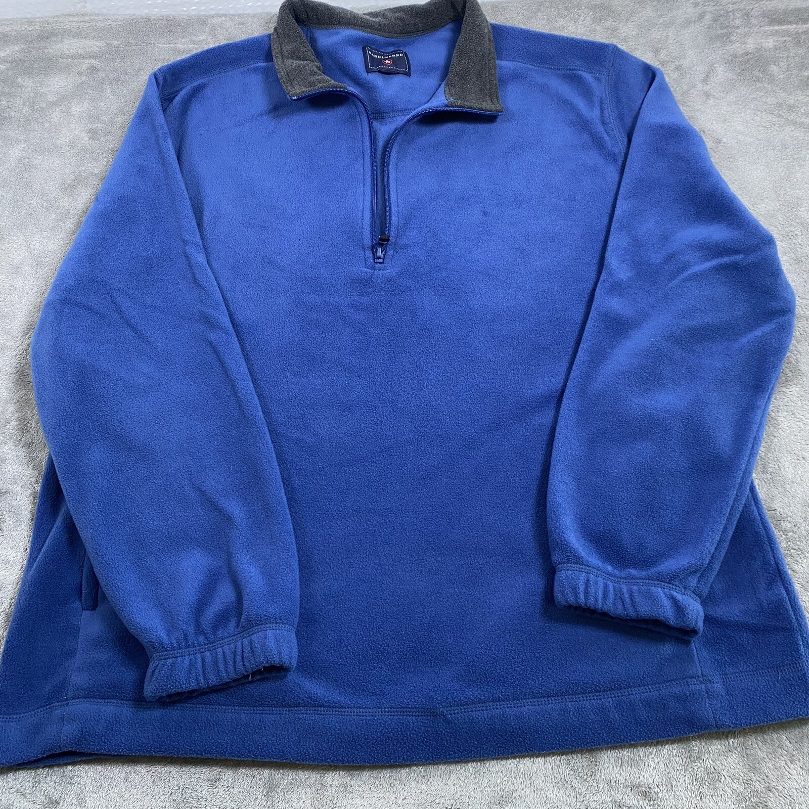 Saddlebred men's XL Blue Polyester 1/4 Zip Knit pullover Preowned | eBay