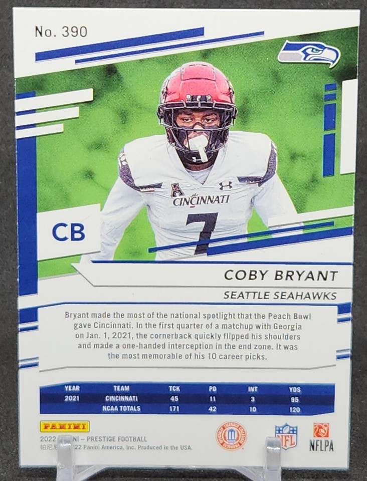 2022 Panini Prestige Football Coby Bryant Astral Rookie Card #390 ...