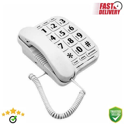 Large Big Button Phone - Flashing Handsfree Landline with Easy Dialling ...