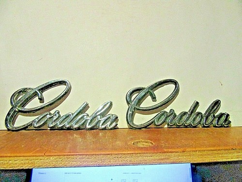 Vintage Pair1975 1976 1977 1978 1979 Chrysler Cordoba fender Script ...