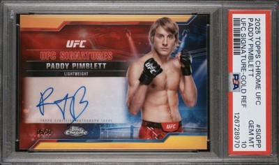 2025 Topps Chrome UFC - UFC Signatures Paddy Pimblett #SIG-PP Gold ...