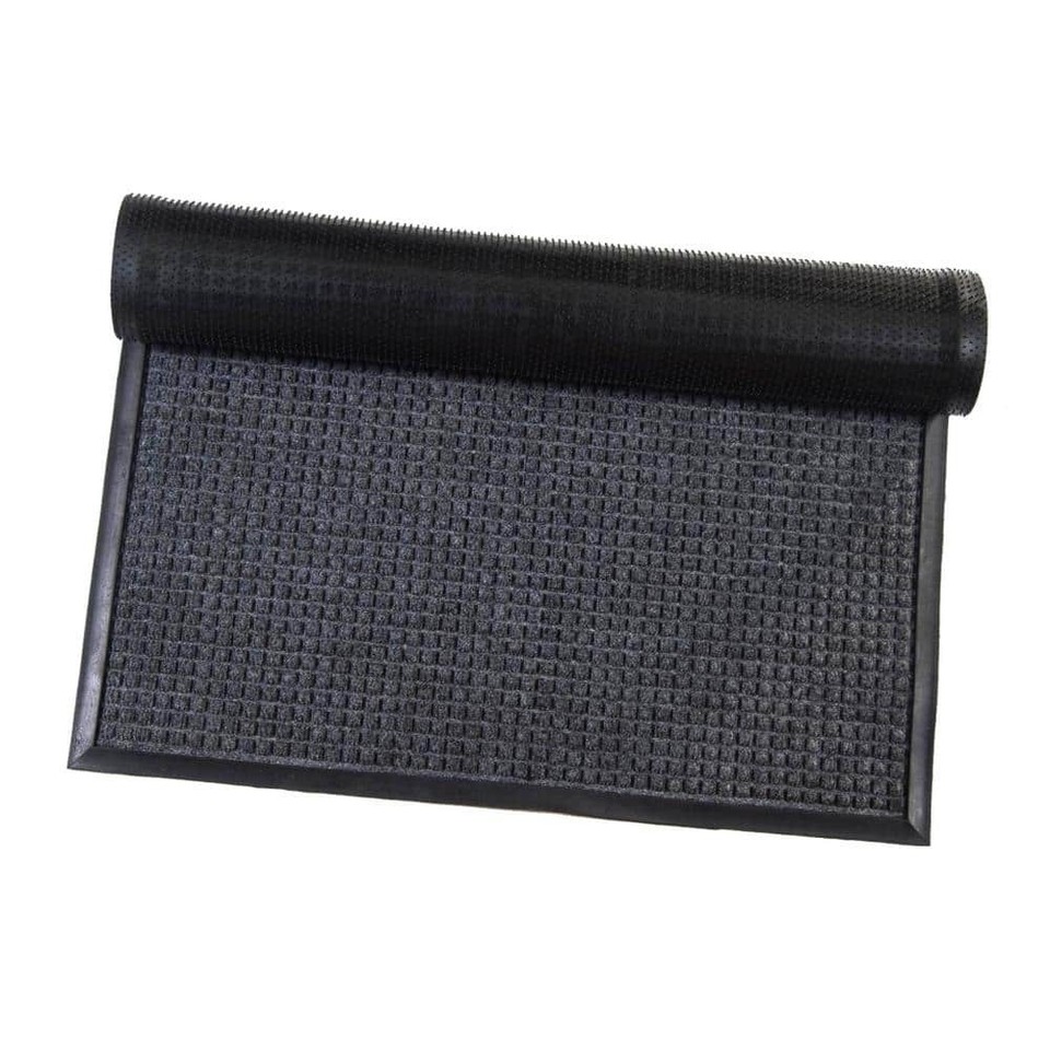 Rhino Mats-Town N Country Charcoal 48 in.x72 in.Rubber Non-Slip Indoor ...