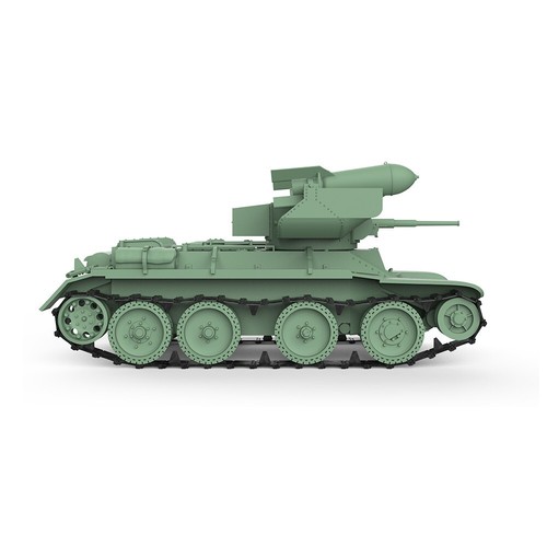 SSMODEL SS87589 1/87 HO Scale Railway Military Model Kit Soviet RBT-5 ...
