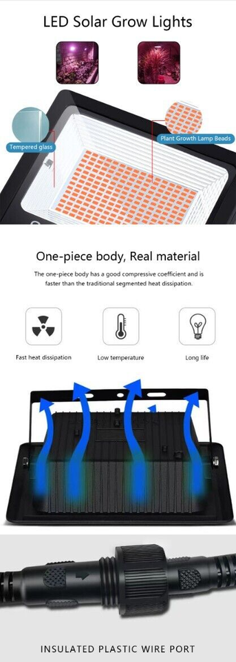 Full Spectrum Solar Power LED Grow Light Phyto Lamp For Indoor Plants ...