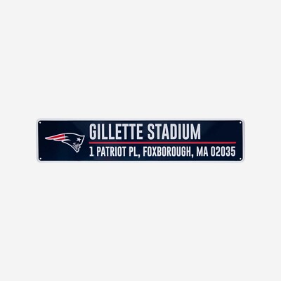 New England Patriots Gillette Stadium Street Sign - Decorative Metal 20 ...