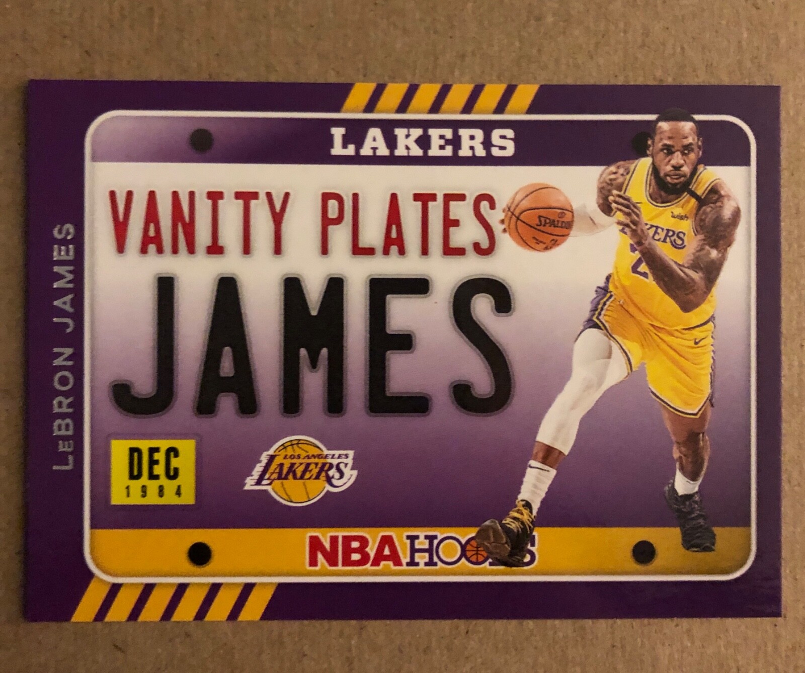2020-2021 Nba Hoops Lebron James Vanity Plates Insert Lakers | eBay