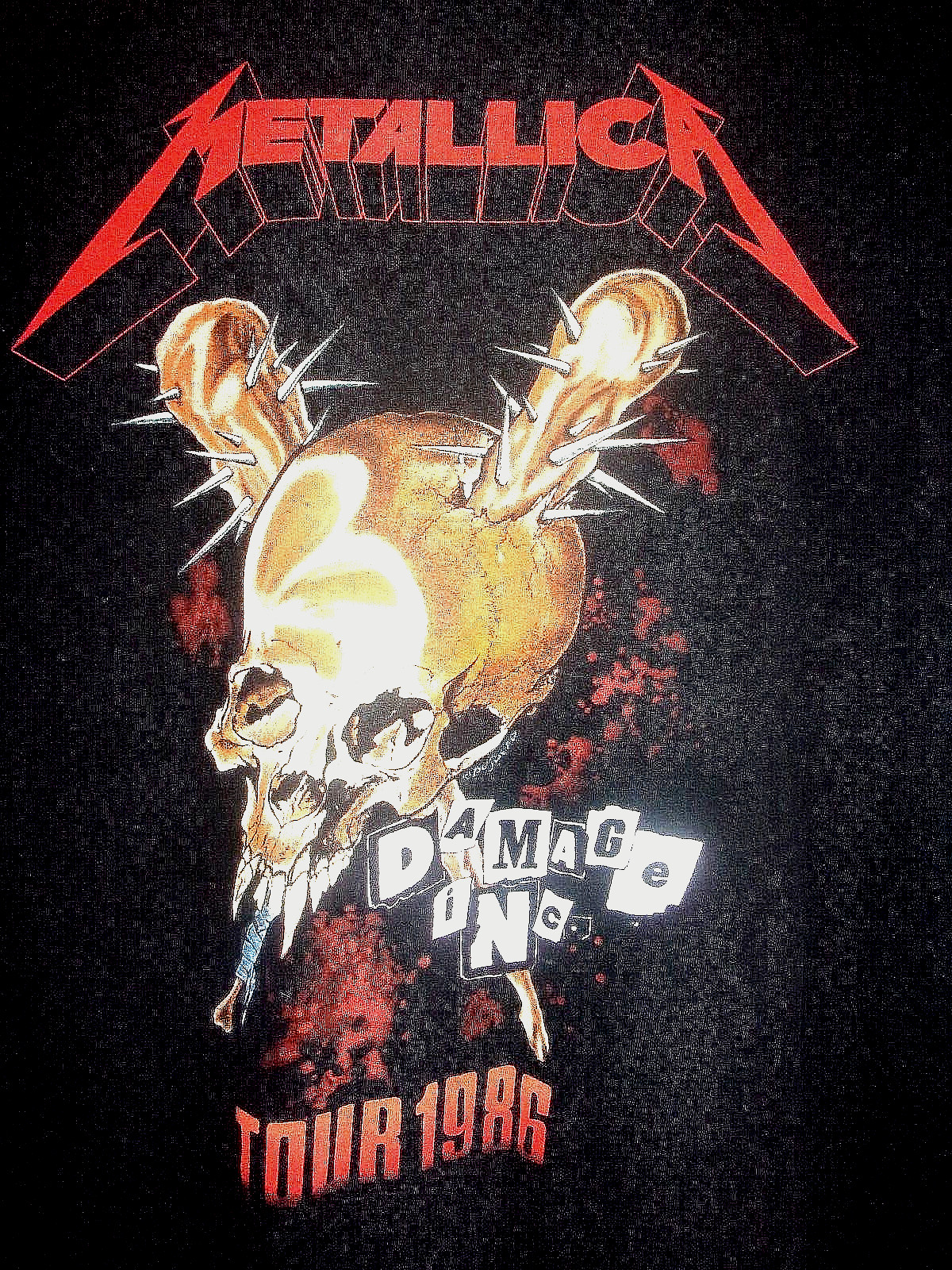 METALLICA DAMAGE INC 1986 black M t shirt - Gem