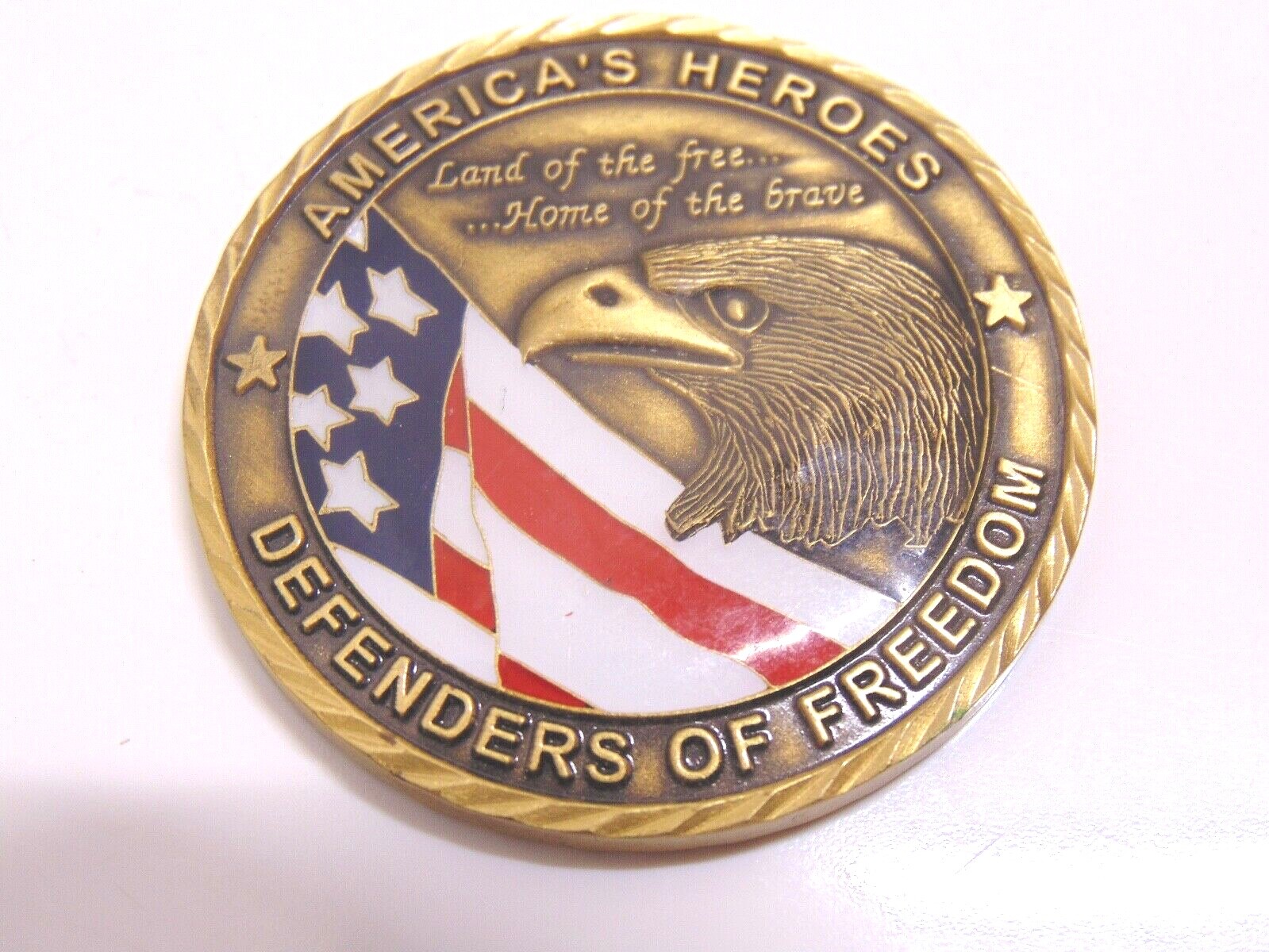 America's Heroes Defenders of Freedom Challenge Coin | eBay