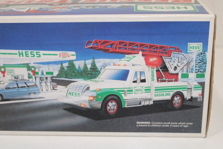 1994 Hess Rescue Truck With Working Lights, Siren and Ladder NOS | eBay
