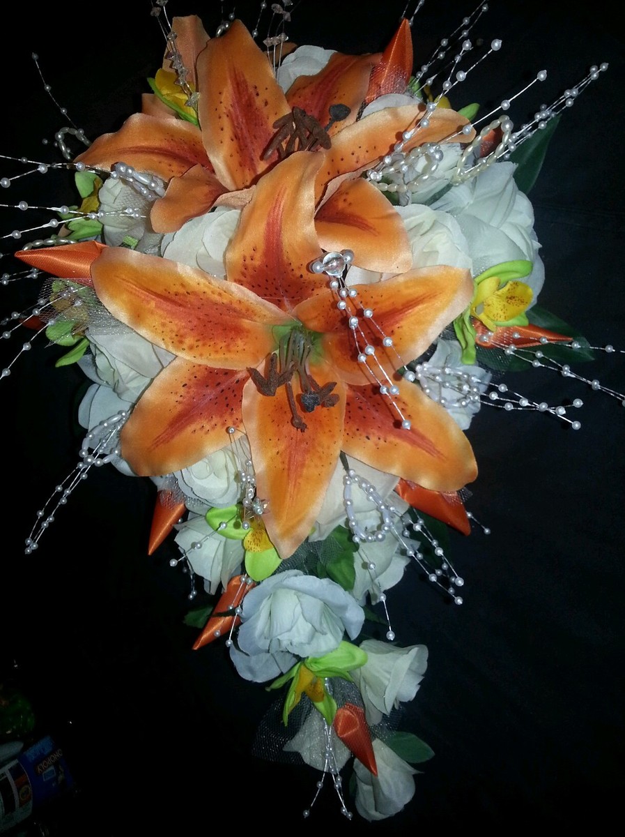 Orange Stargazer Lily Bouquet