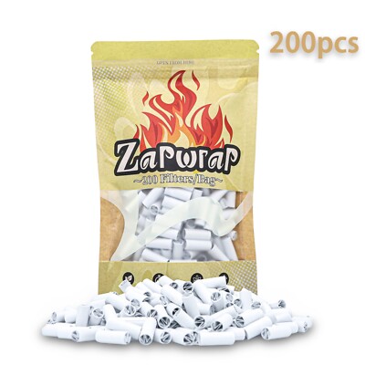 White Unrefined Pre-Rolled Filter Tips Rolling Paper Filter Tips - 200 ...