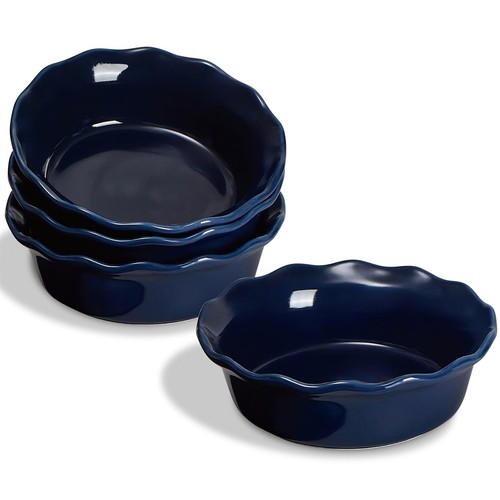 ONEMORE Pie Pans, 6.8 inch Small Chicken Pot Pie Plates 16 oz Deep Dish ...