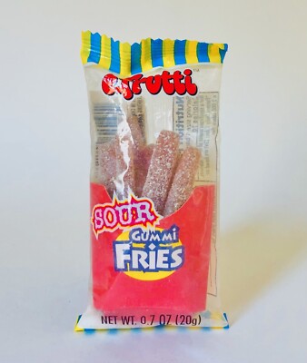 Vintage 2003 Efrutti SOUR FRENCH FRIES Gummies 3” Candy Container Gummi ...