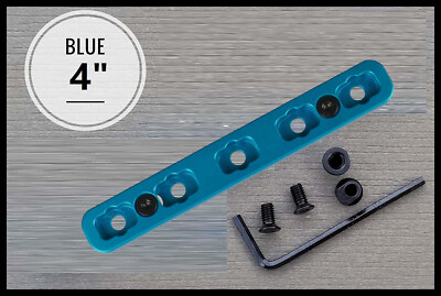 4" Blue Anodized KeyMod to M-LOK Rail Section Converter Adapter US ...