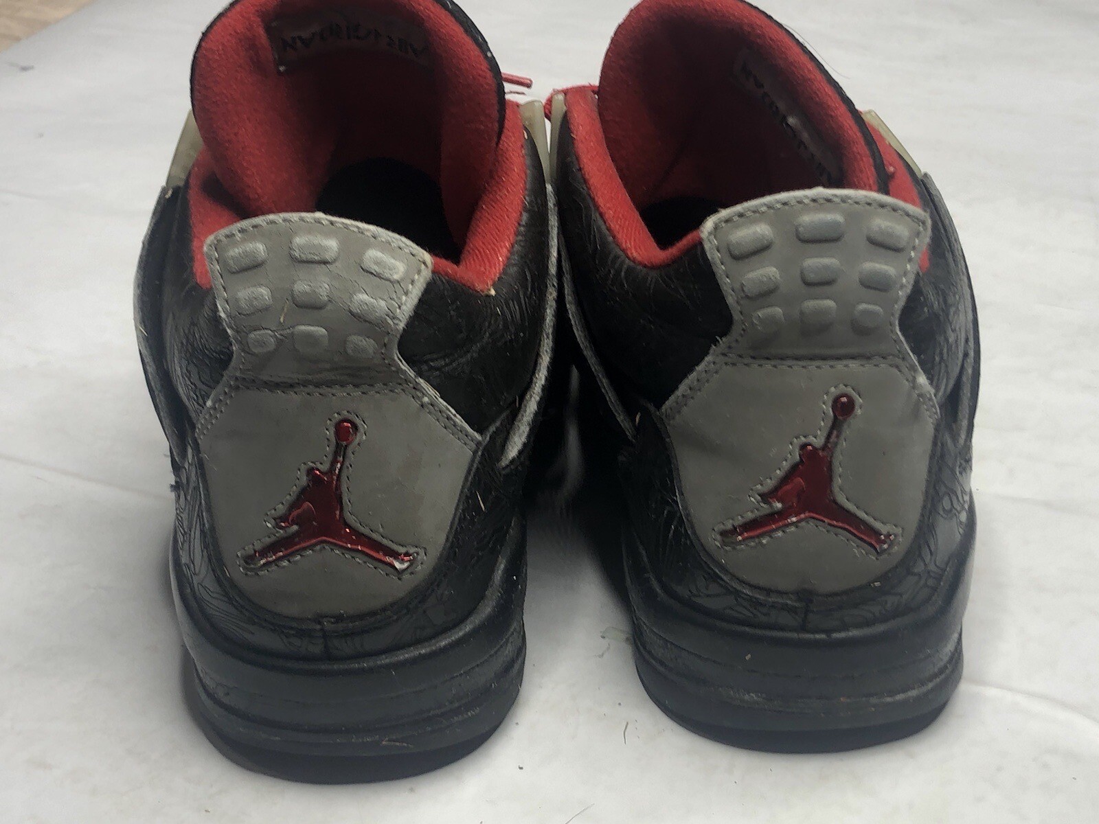 2005 Nike Air Jordan 4 Rare Air Retro Black Laser Fir… - Gem