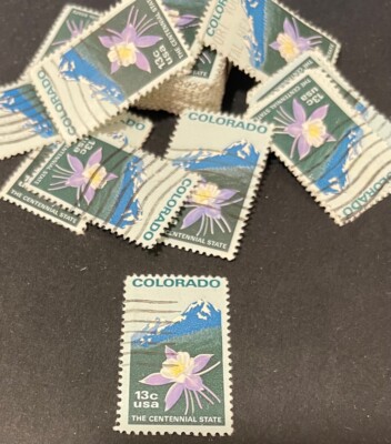~~VINTAGE TREASURES ~~ Stamps For Crafting: US Colorado 13c; 30 Pieces ...