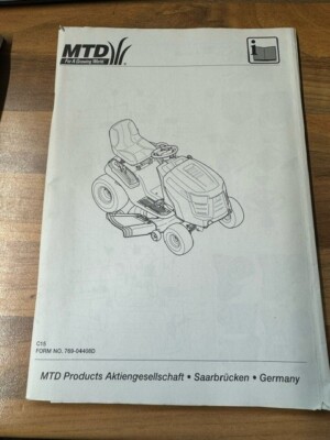 Genuine MTD C15 FORM NUMBER 769-04408D Lawn Tractor Owner's Manual ...