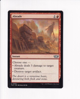 MAGIC THE GATHERING MTG COMMANDER: TARKIR: DRAGONSTORM ABRADE (#2) | eBay