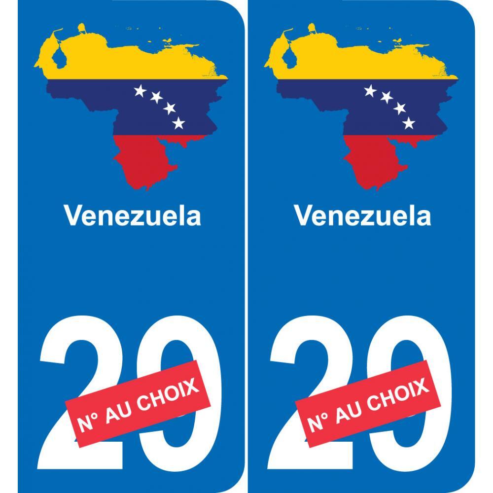 vénézuela carte drapeau autocollant sticker plaque immatriculation auto ...