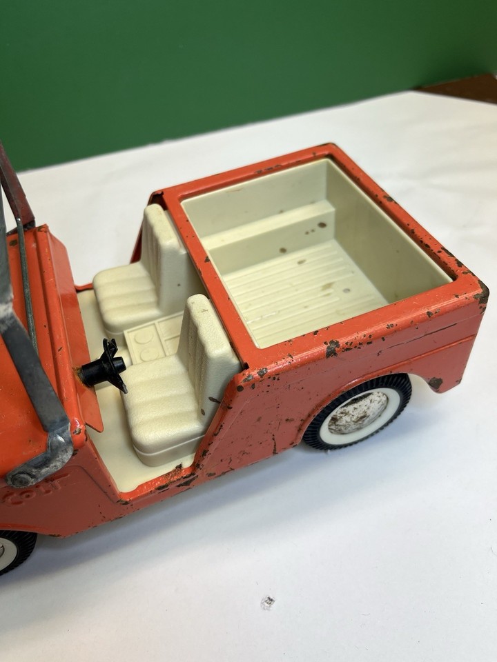 Buddy L Colt Coral Jeep Bronco Truck White Wall Tire VTG 1960s Pressed ...