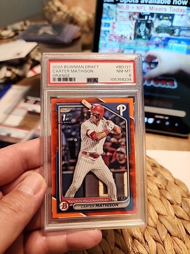 2024 Bowman Draft Orange/25 Carter Mathison Psa 8 NM-MT | eBay