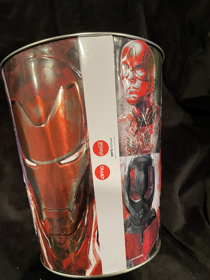 MARVEL STUDIOS AVENGERS ENDGAME POPCORN TIN BUCKET AMC EXCLUSIVE IRON ...