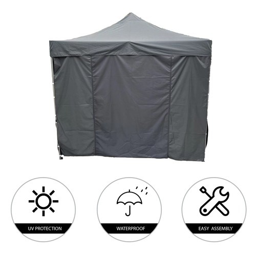 3mx3m Gazebo with Sides 210D Oxford PVC with 4 Weight Bags Outdoor ...